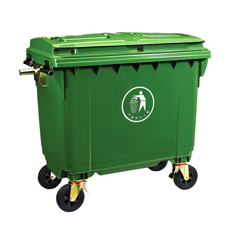 Sanitation hand push garbage truck plastic dustbin | plastic box ...
