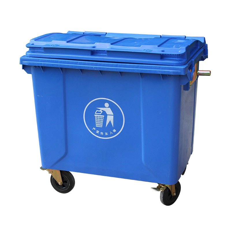 Sanitation large pulley plastic dustbin | plastic box manufacturers