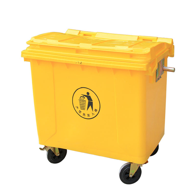 Sanitation large pulley plastic dustbin | plastic box manufacturers