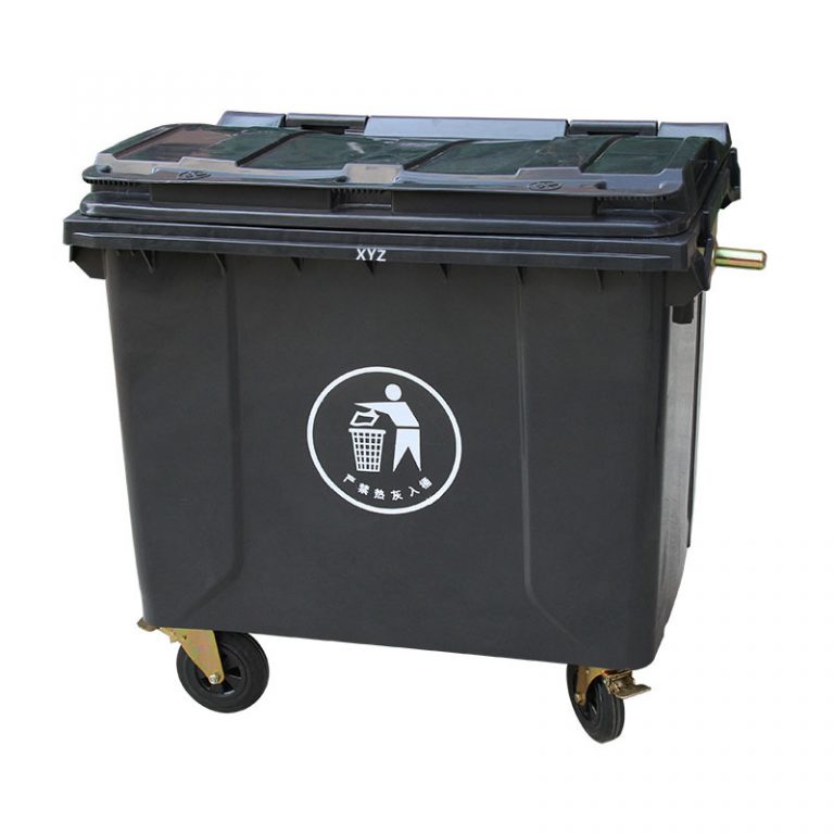 Sanitation large pulley plastic dustbin | plastic box manufacturers