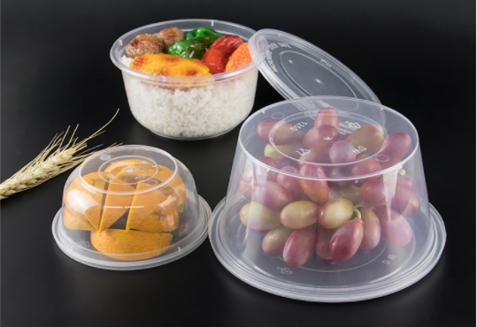 Packed transparent plastic food box with lid | plastic box manufacturers