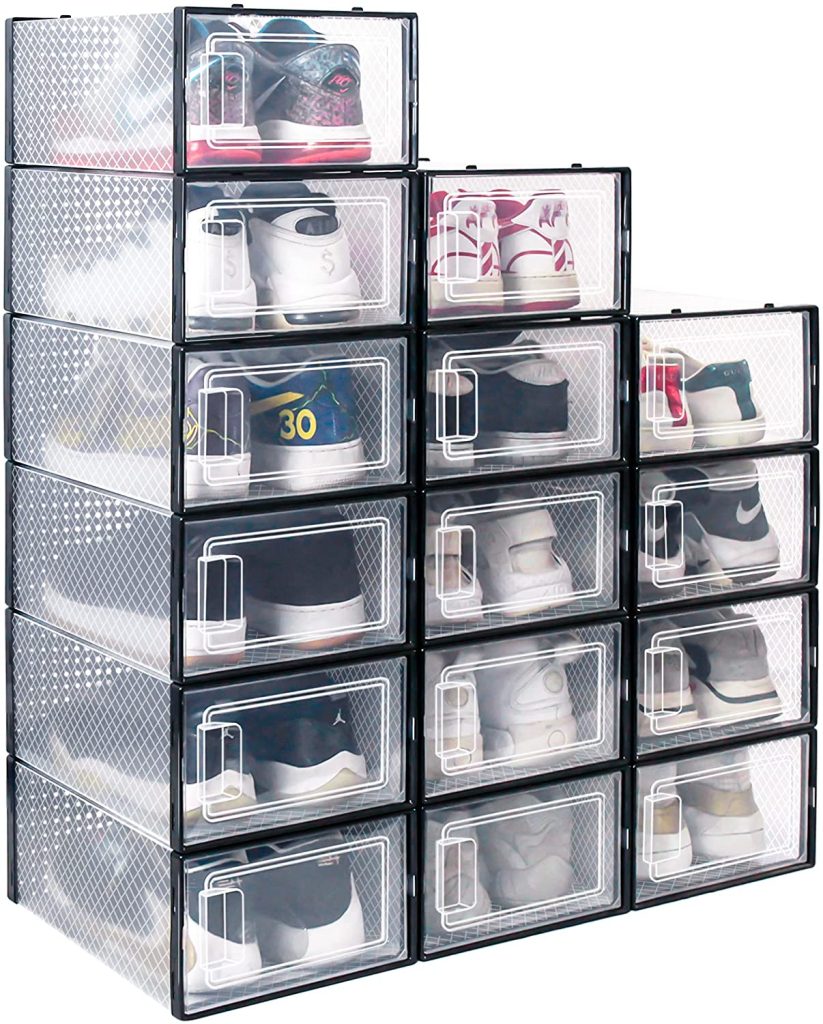 15 Pack Shoe Plastic Storage Boxes | plastic box manufacturers