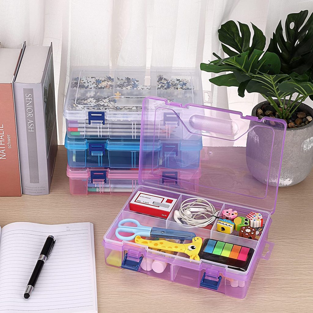 Adjustable Double Clear Plastic Pencil Box | plastic box manufacturers